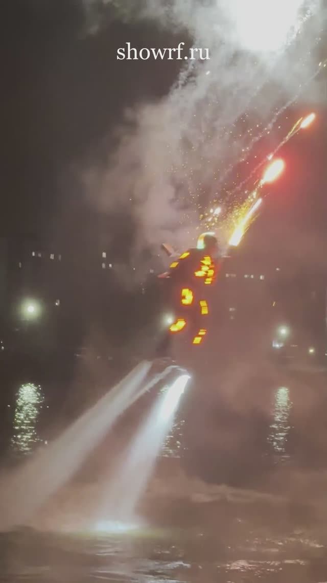 Водное лазерное световое флайборд шоу сборной России #shorts