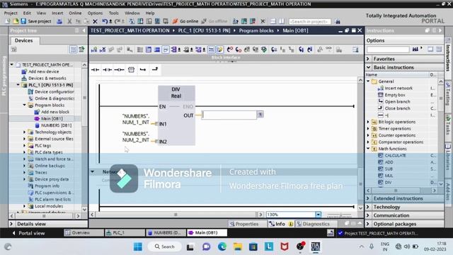 03_Понимание математических операций ПЛК с помощью блоков данных в TIA Portal