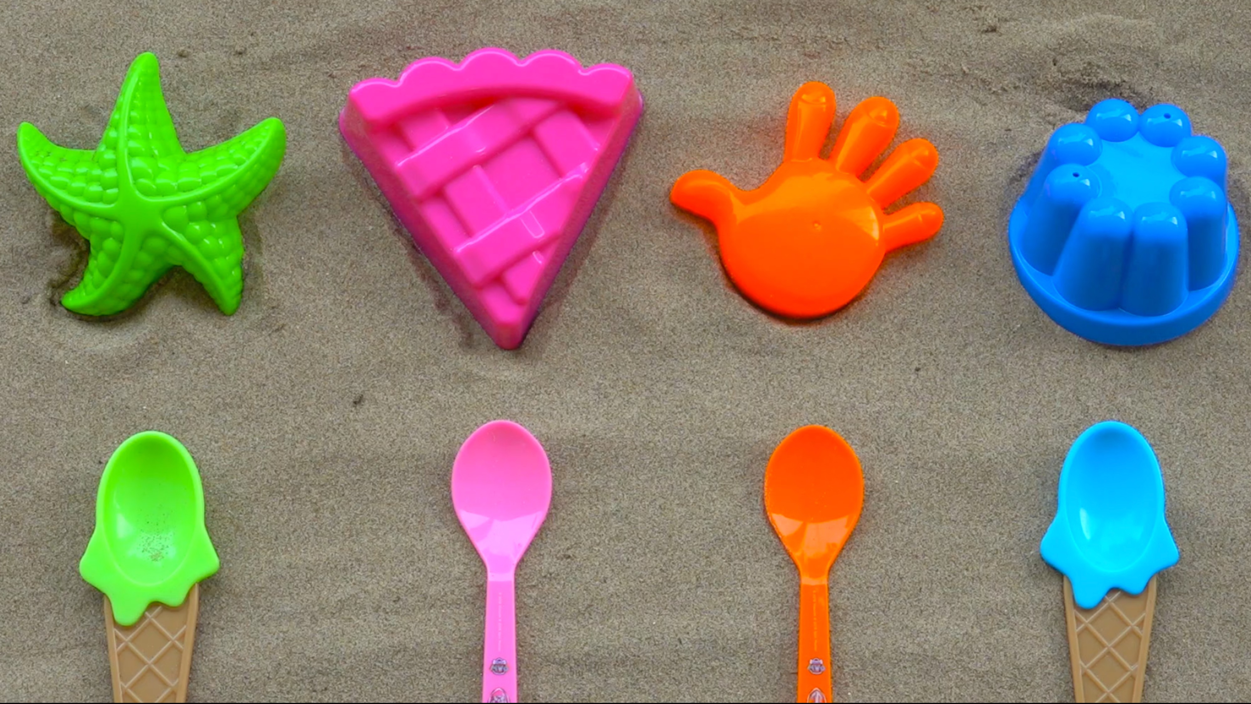 Учим Названия Цветов с Тортиком | Ладошки | Цветные Ложечками для Мороженного  | Детские  Песенки