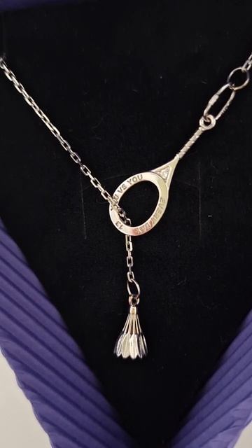 Именной комплект Бадминтон из белого золота на заказ. Авторские изделия S&h