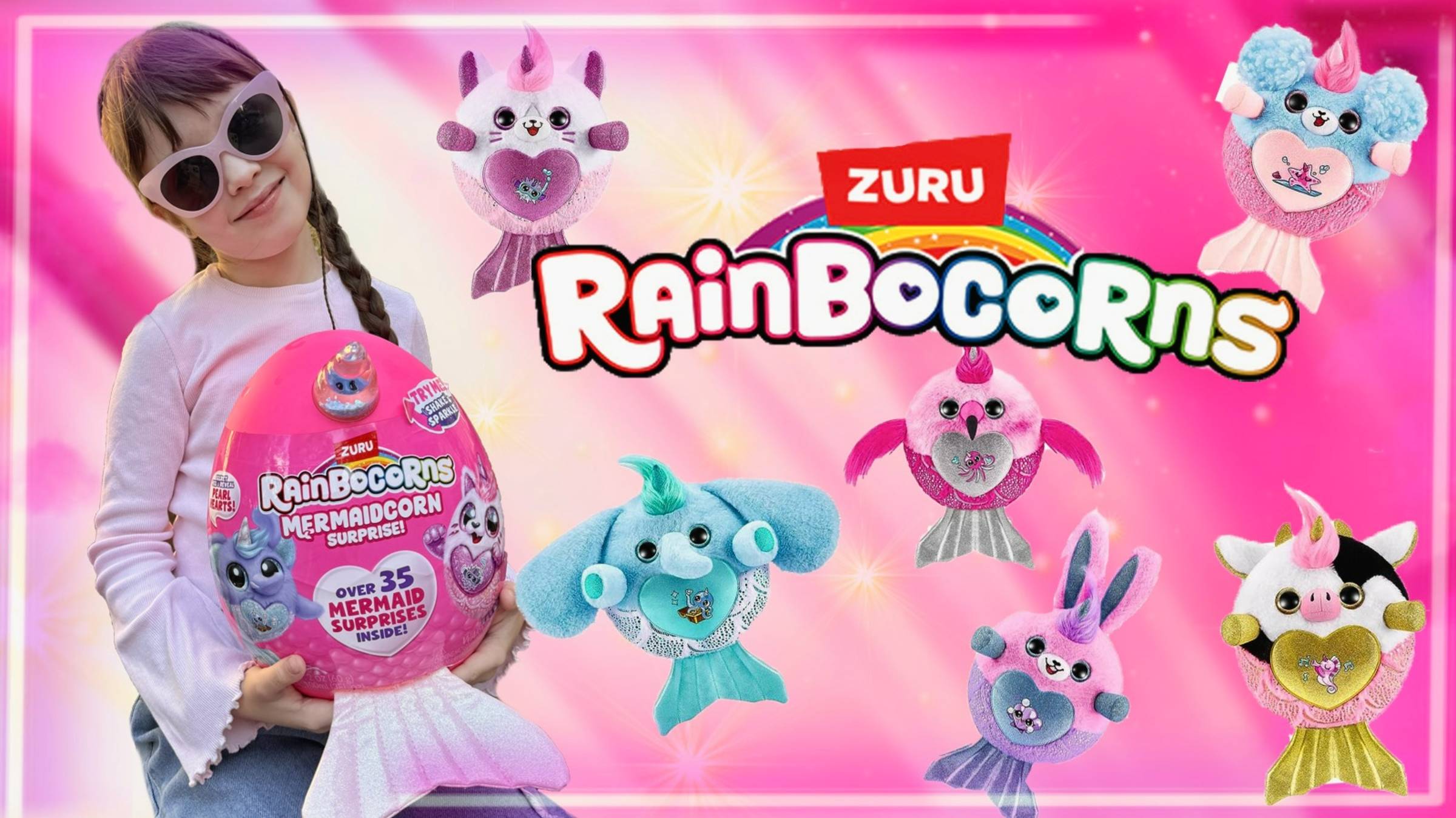 Распаковка ZURU Rainbocorns Mermaidcorn Surprise! Волшебная русалка