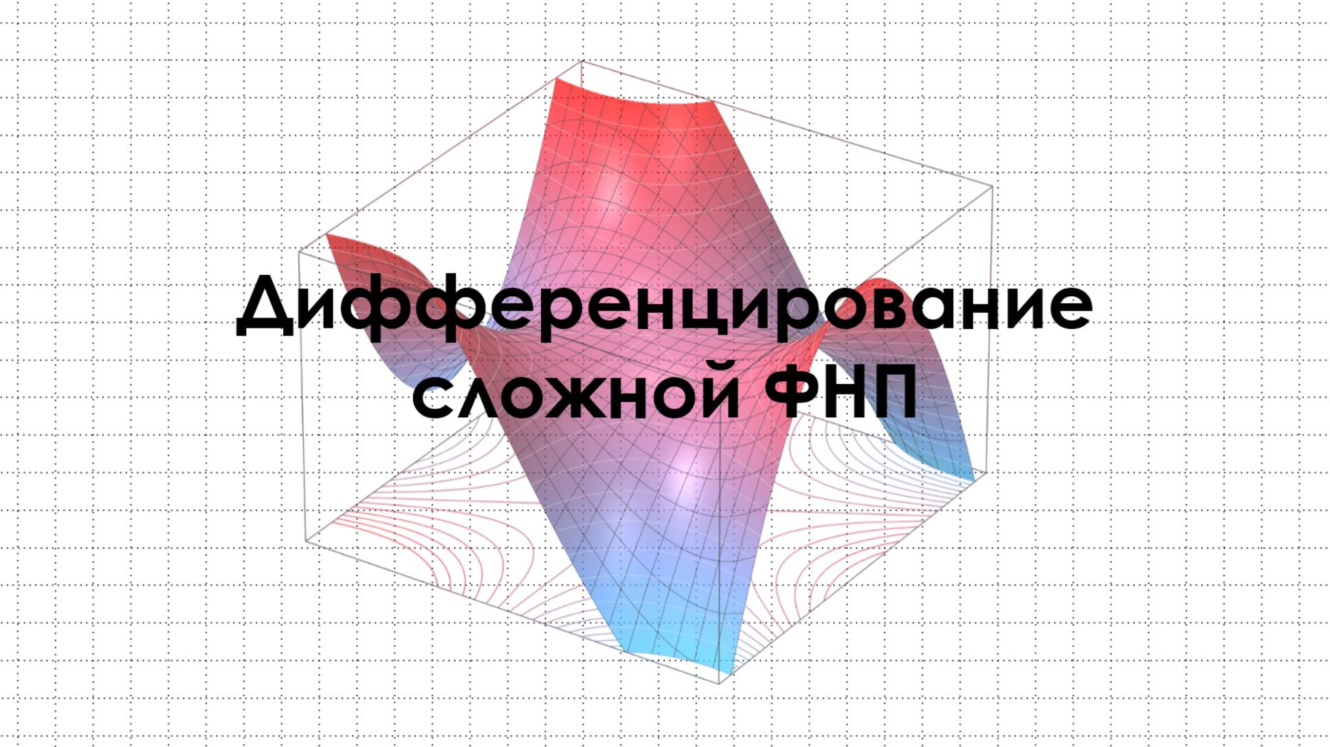 Дифференцирование сложной функции нескольких переменных