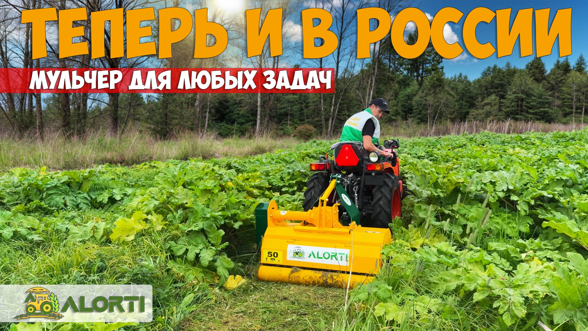 Профессиональная вещь! Косилка-мульчер молотковая ALORTI - косит даже деревья 7.0 см