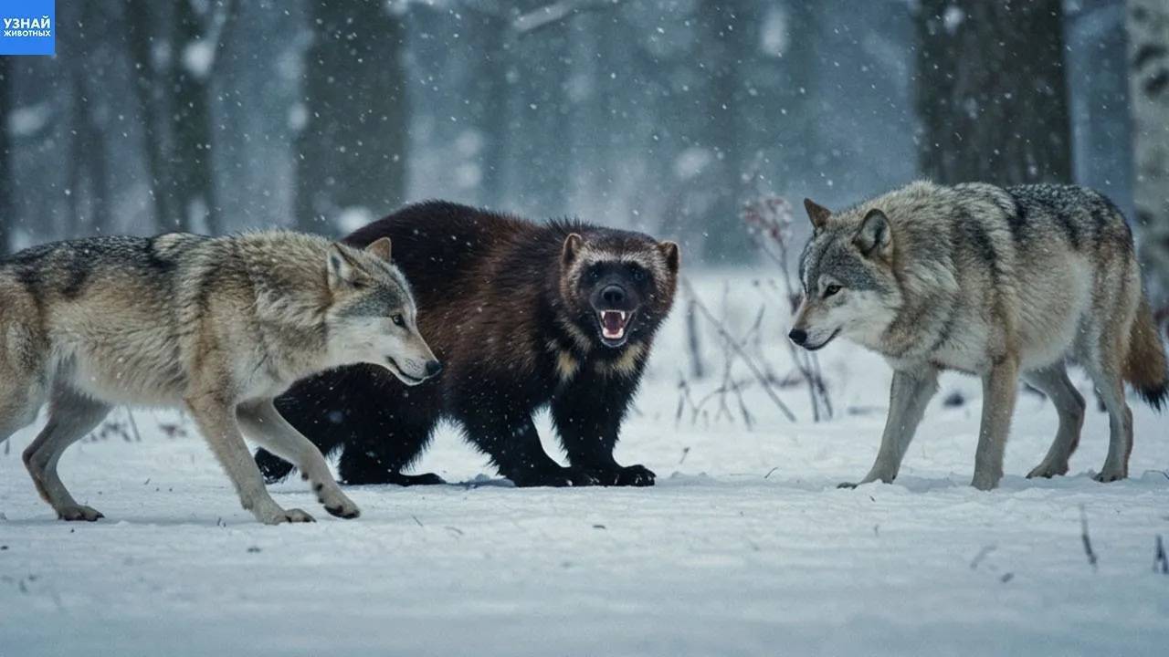 Росомаха – дьявол севера! Росомаха против медведя и волка!