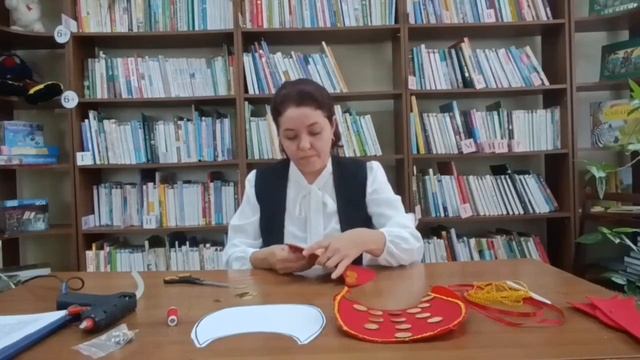Сельская модельная библиотека с.Энергетик. Башкирское национальное украшение — яга (нагрудник)