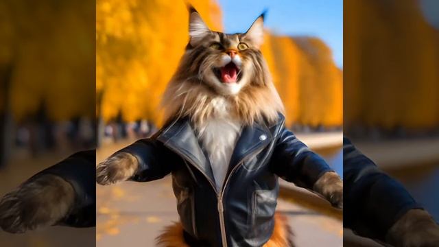 Что такое осень. Котоклип. Поёт группа "ДДТ".