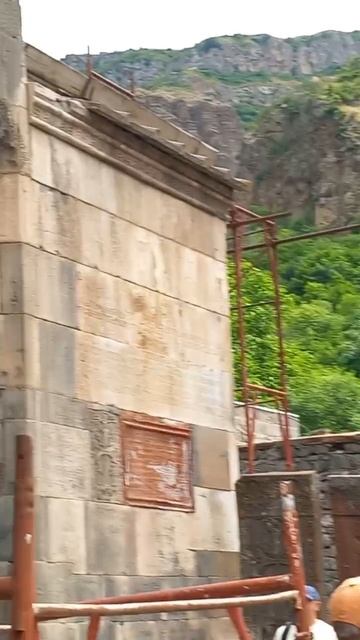 Монастырь Гегард храм церковь Армения крест на горе