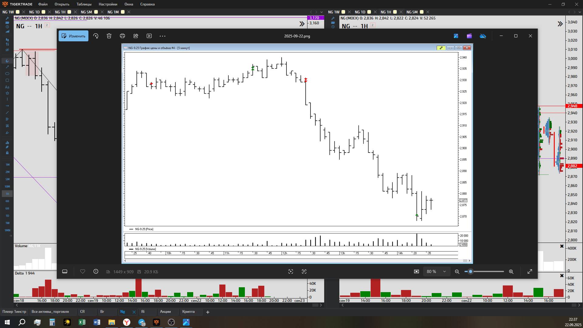Разбор шорта на NG от 22 Сентября