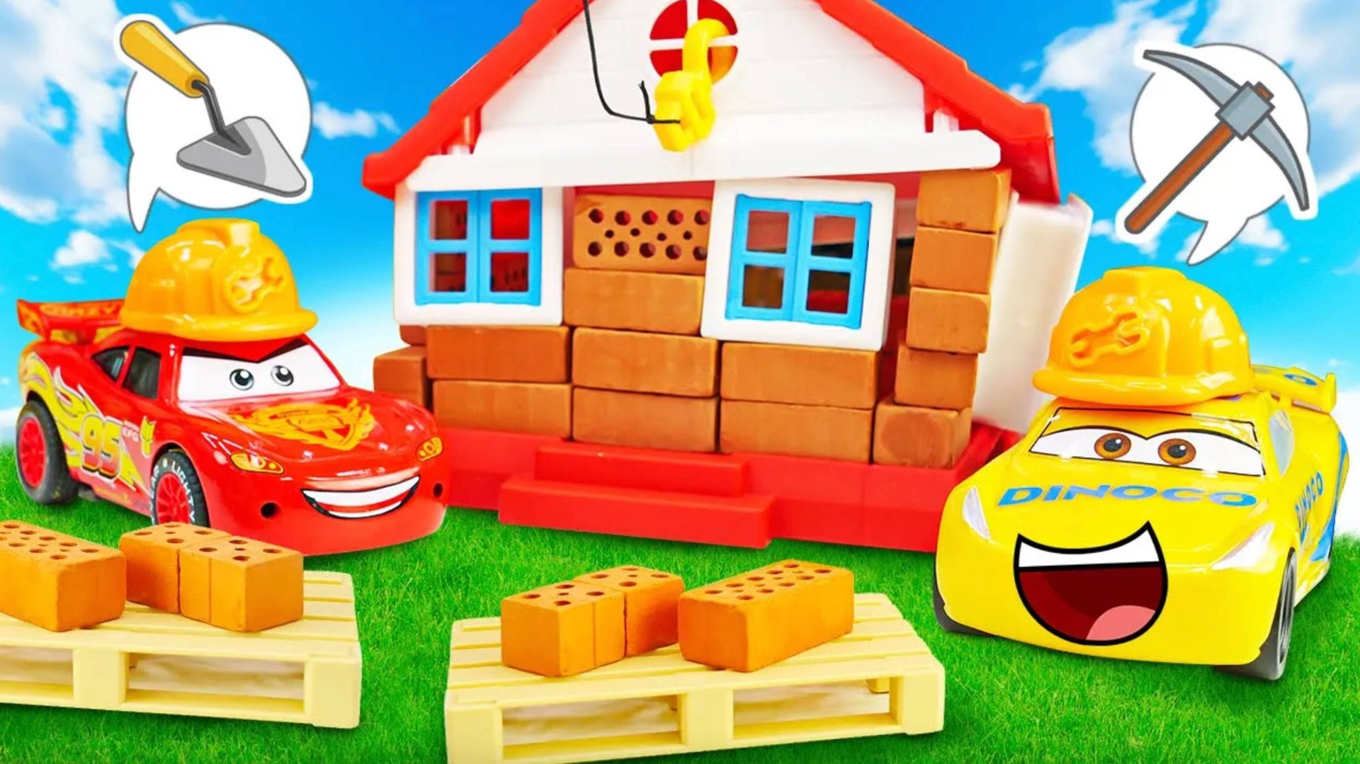 Беда на стройке! Видео для детей про игрушки для малышей. Могут ли Молния Маквин и Шериф спасти день