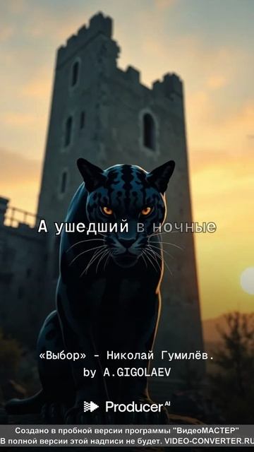 «Выбор» -  Николай Гумилёв.