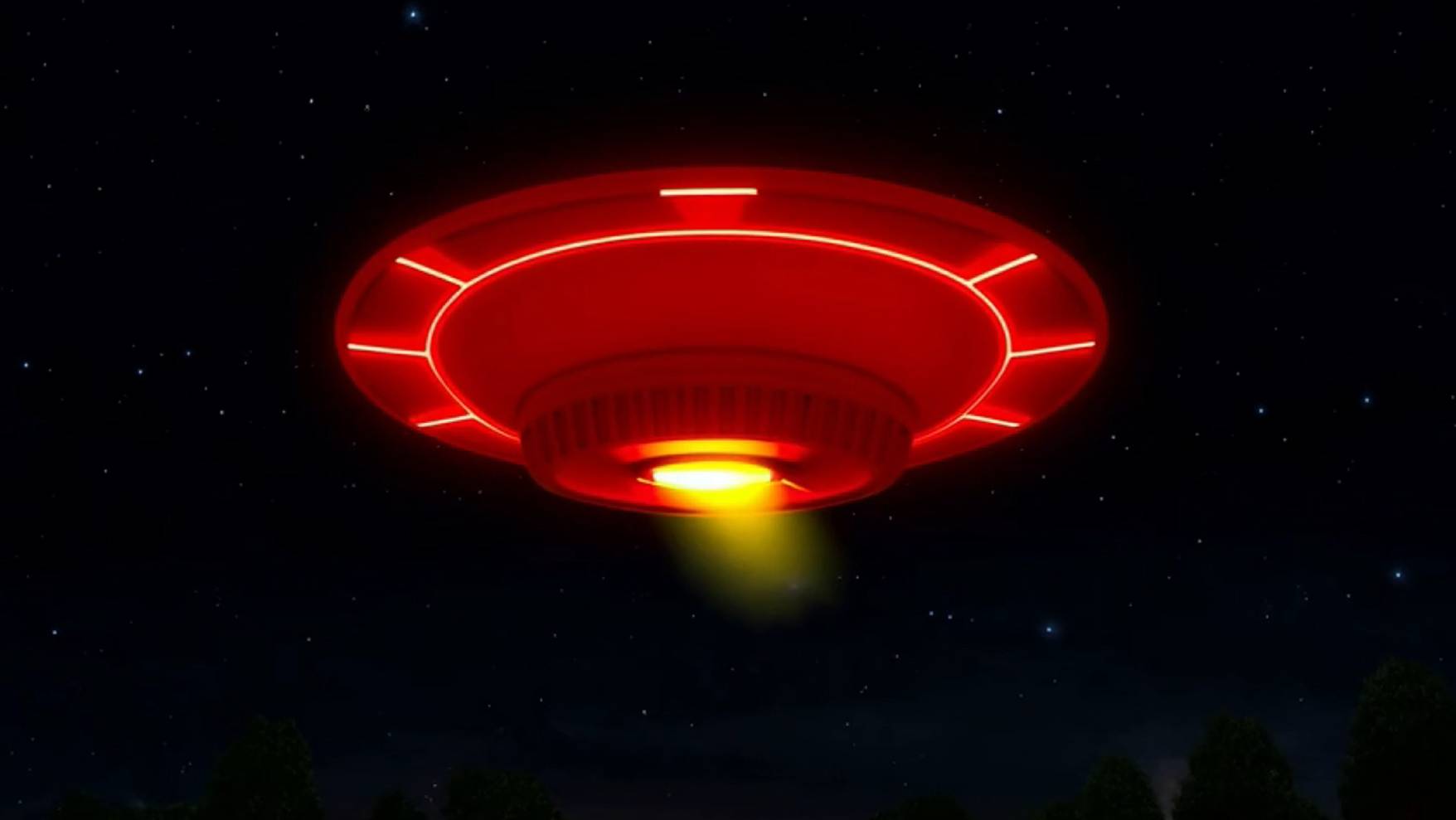 НЛО над морской бухтой.