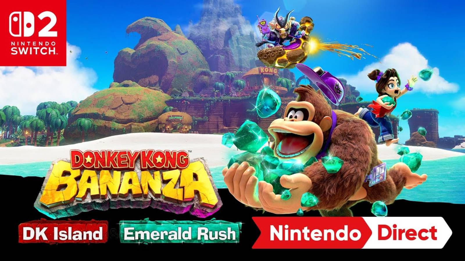 [Трейлер] Donkey Kong Bananza: DK Island & Emerald Rush DLC