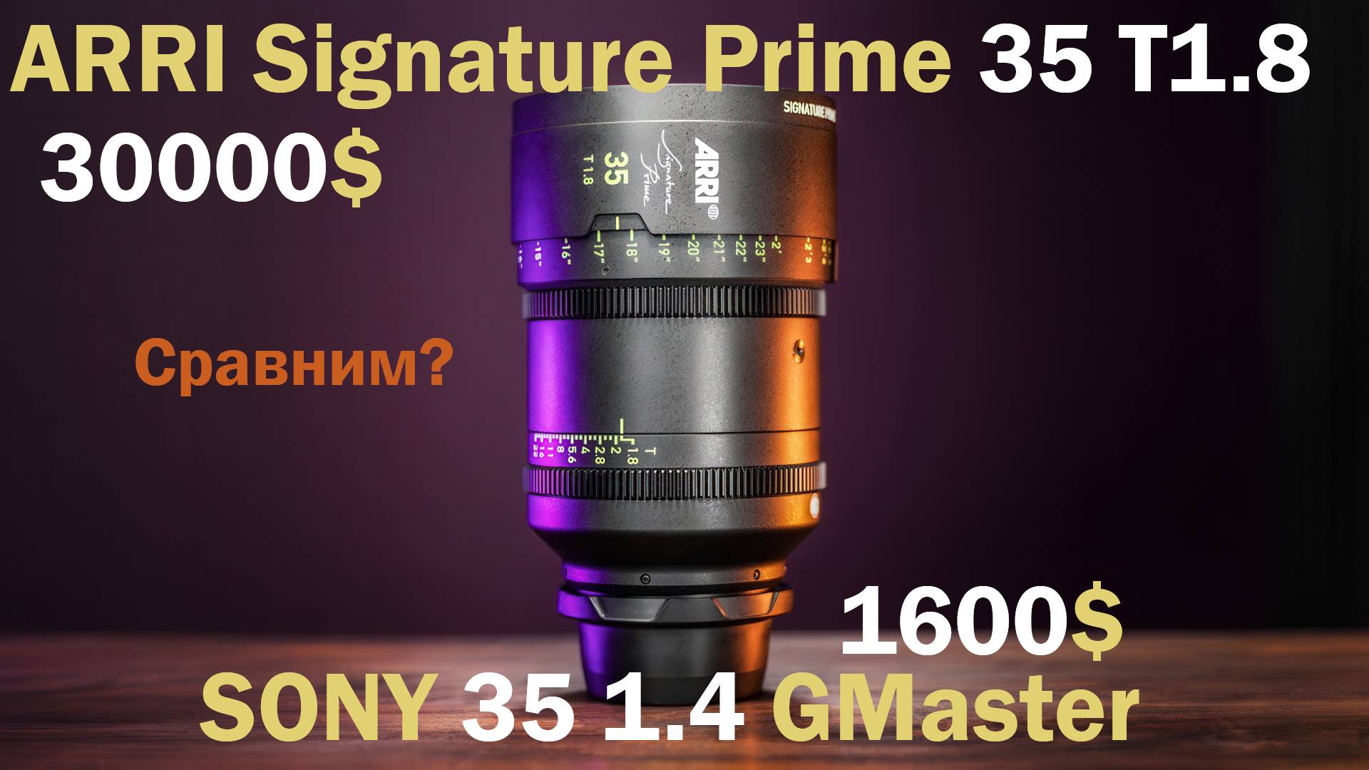 ARRI SP 35 T1.8 vs SONY 35 1.4 GM сравнение объективов