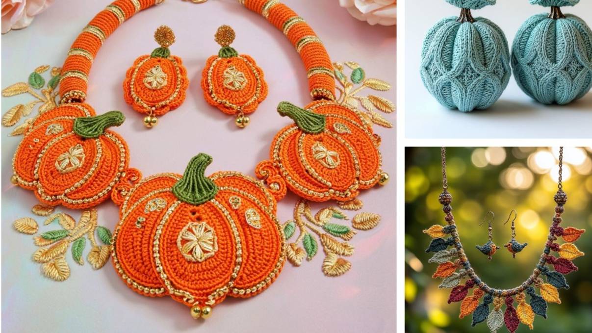 УКРАШЕНИЯ с ОСЕННИМ НАСТРОЕНИЕМ от AI. ПОДБОРКА №3. Вязание.