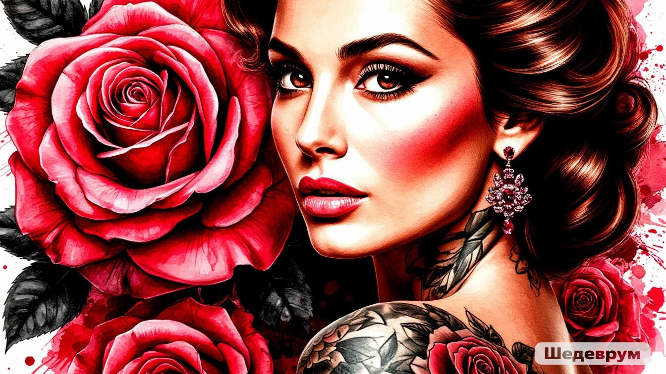 ЖЕНЩИНА РОСКОШНАЯ ЛИШЬ БРОВЬЮ ПОВЕДЁТ - A LUXURIOUS WOMAN WILL ONLY WINK