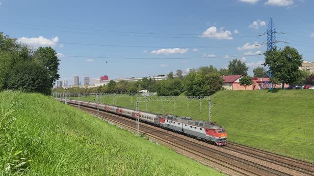 Электровоз ЧС7-226, перегон Москва-Пассажирская-Павелецкая - Коломенское