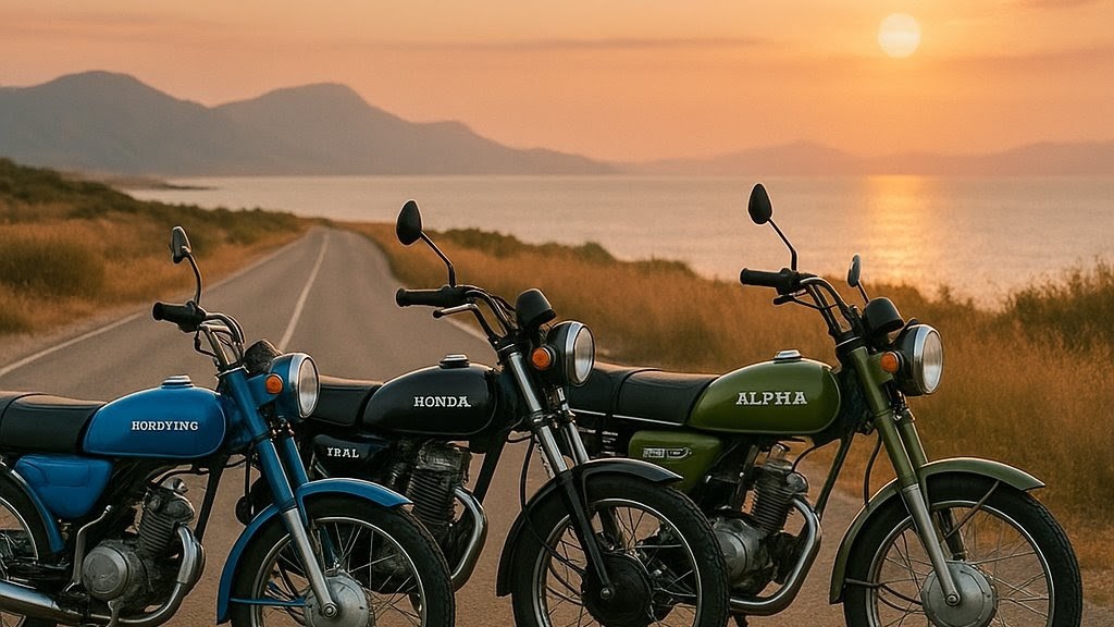 Едем к морю на трёх мопедах!