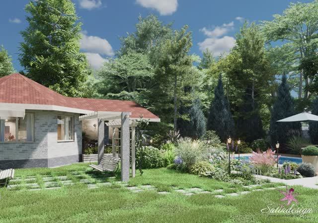 Приморский, ландшафт загородного дома