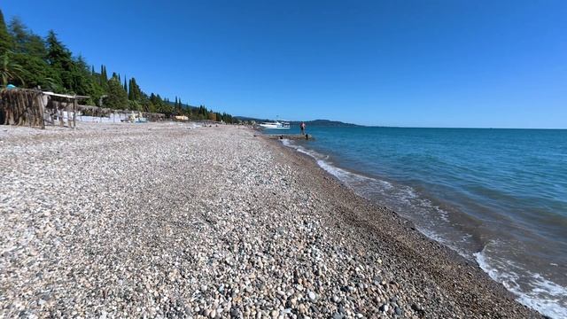 Новый Афон обстановка на пляже