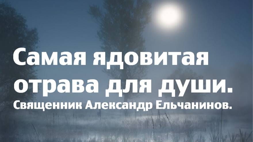 Главная отрава для души. Священник Александр Ельчанинов.