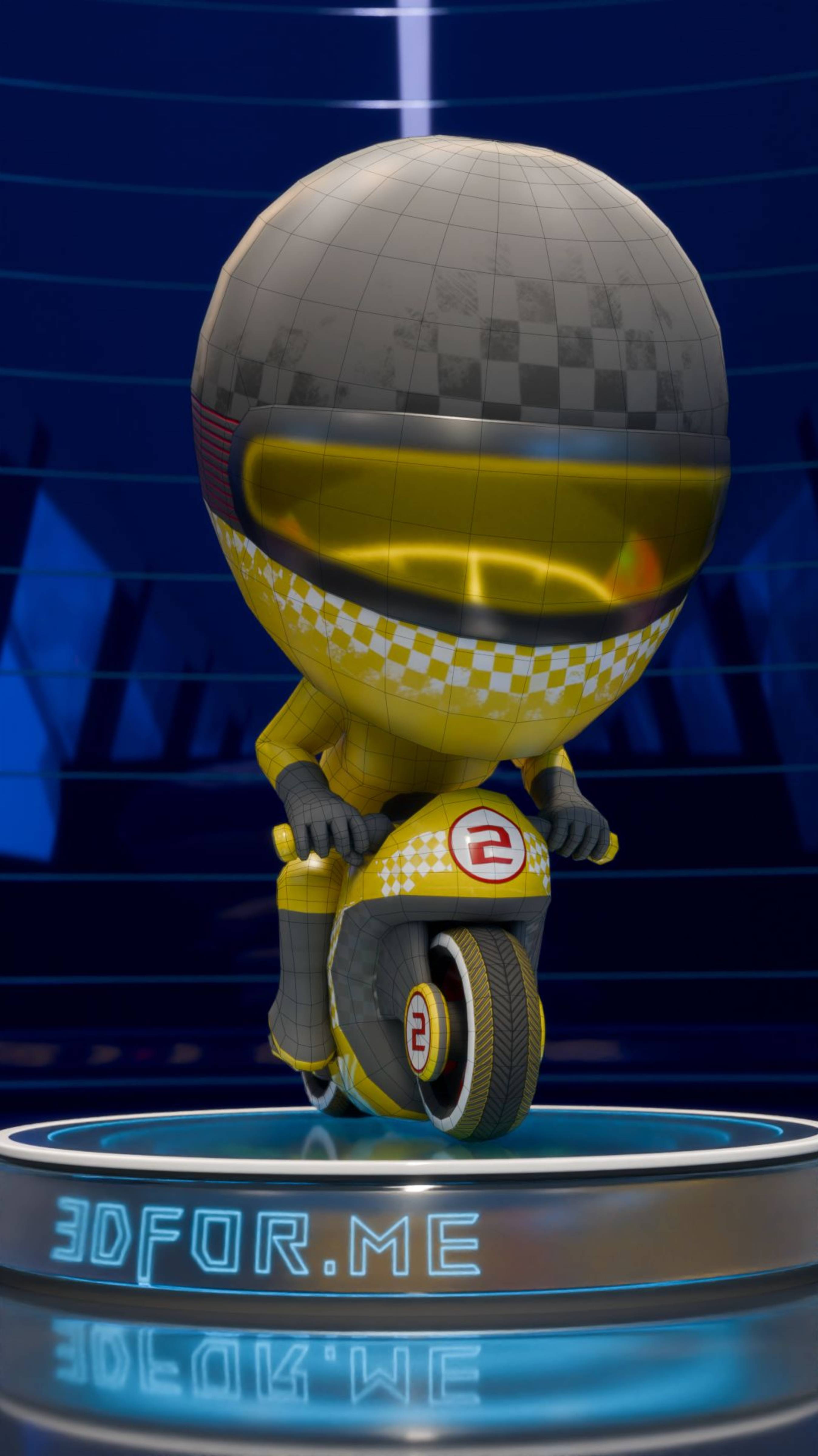 3D персонаж MotoBike_Micro_Man