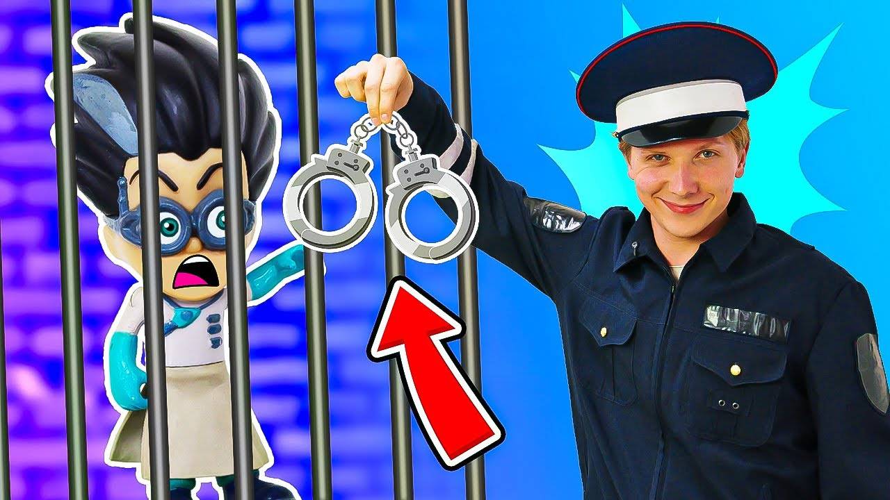 Полицейская машина гонится за преступником! Герои в масках ловят злодея