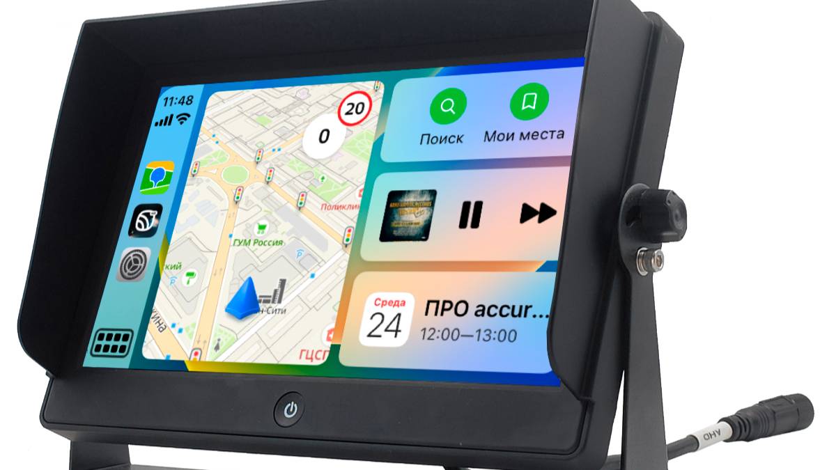 Монитор с 4-х канальным видеорегистратором CarPlay и Android Auto AVS1015DVR