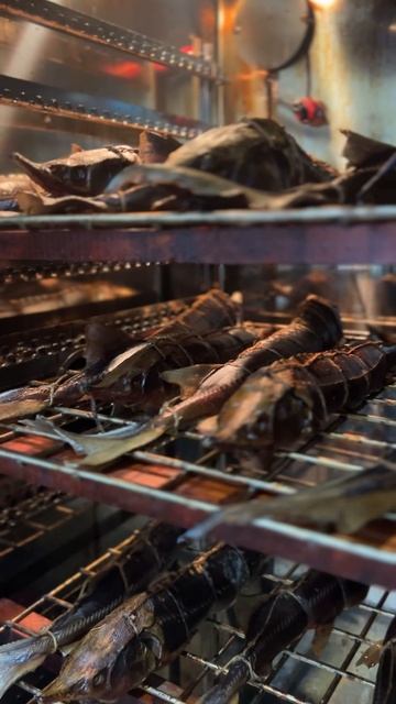 Стерлядочка горячего копчения - царская рыба 🔥🔥🔥 #рыба  #коптильня