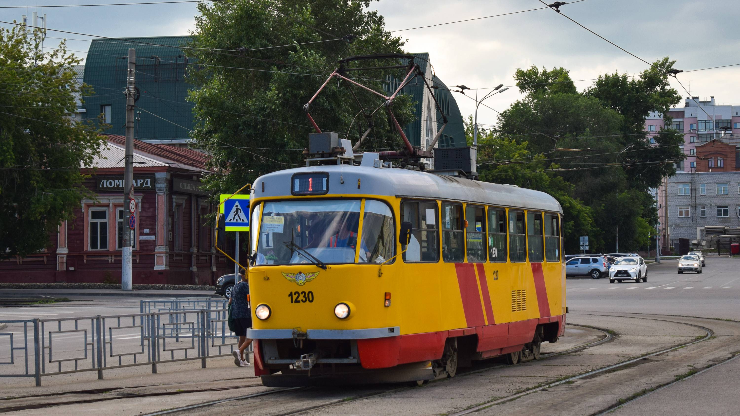 Трамвай Tatra T3SU КВР Барнаул-1230. Покатушки по Барнаулу.