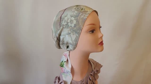 Шёлковая бандана с отложными лямками арт.111413