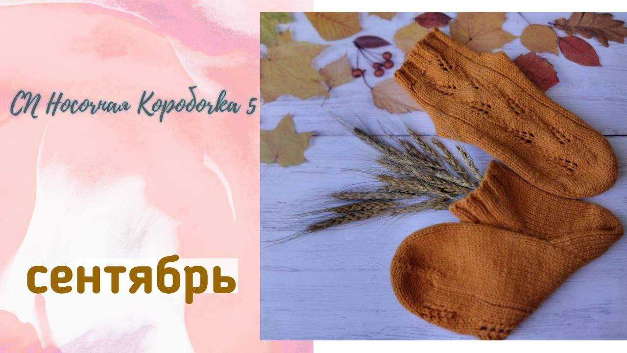 🧦🌾Носки "Колосья"🌾🧦 моя девятая пара в "Носочную Коробочку 5" 🤩 Конкурс🍁🍂Осенняя Рапсодия🍂🍁