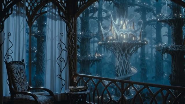 Лотлориэн - Нежная музыка из фильма Властелин колец с атмосферой ночи и дождя, фоновая музы