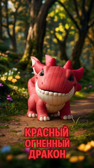 Красный огненный дракон