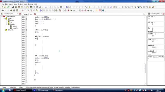 CodevisionAVR - кнопки и eeprom