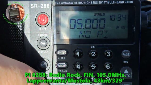14.08.2025 10:34UTC, [Local], Radio Rock, Финляндия, 105.0МГц, 43км