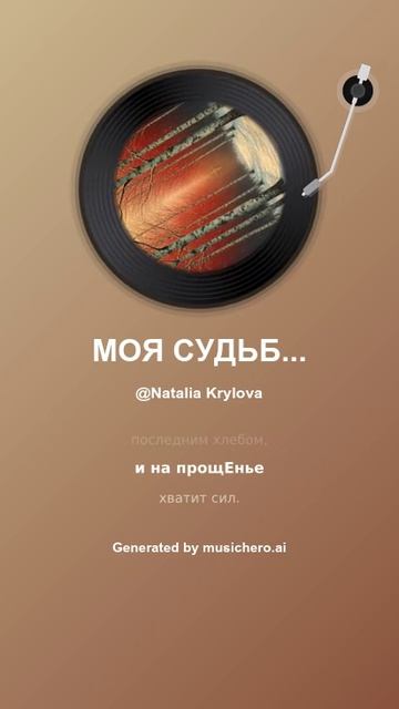 МОЯ СУДЬБА-РОССИЯ. На стихи Татьяны Кайсаровой.