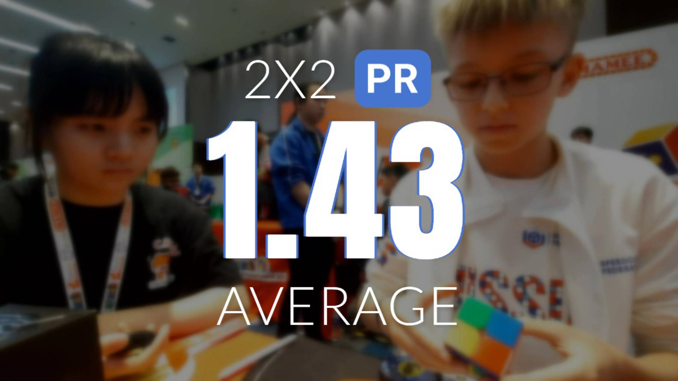 🥈 PR [1.43] 2x2 Average // |2nd place| Rubik's WCA Asian Championship 2024