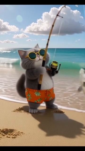 Мася и кулинарный шедевр на пляже 🎣