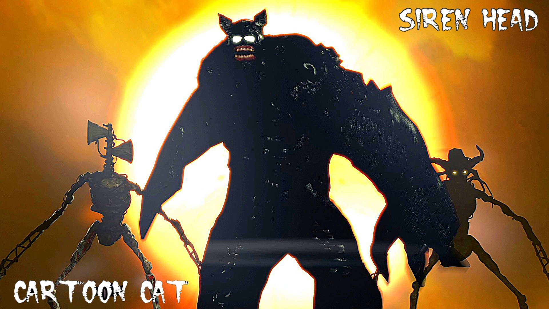 📢 СИРЕНОГОЛОВЫЙ 📢 - против КАРТУН КЭТА. SIREN HEAD vs CARTOON CAT.