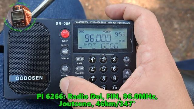 14.08.2025 09:53UTC, [Local], Radio Dei, Финляндия, 96.0МГц, 46км