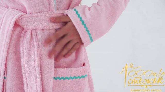 Подростковый бамбуковый халат Mimi (Розовый) - 1000 и 1 стежок