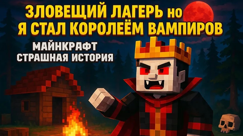 Зловещий Лагерь но Я Стал Королём Вампиров Страшная История Майнкрафт 6 СЕРИЯ ФИНАЛ