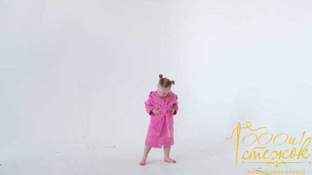 Детский бамбуковый халат Малыш (Розовый) - 1000 и 1 стежок