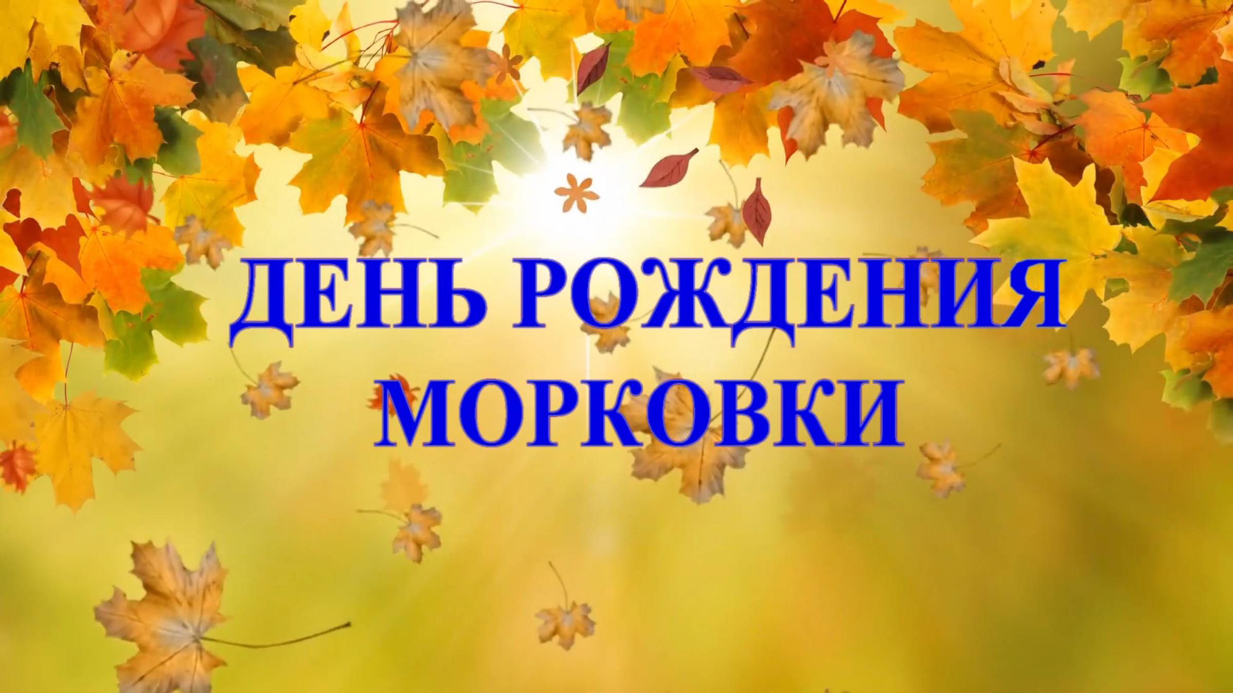 ДЕНЬ РОЖДЕНИЯ МОРКОВКИ 2019