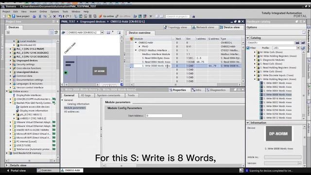 CT-5321 режим Modbus Slave конфигурирование с ПЛК Simatic S7-1200 и CN-8032-L Profinet RT