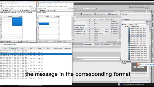 CT-5321 режим Freeport Mode конфигурирование с ПЛК Simatic S7-1200 и CN-8032-L Profinet RT