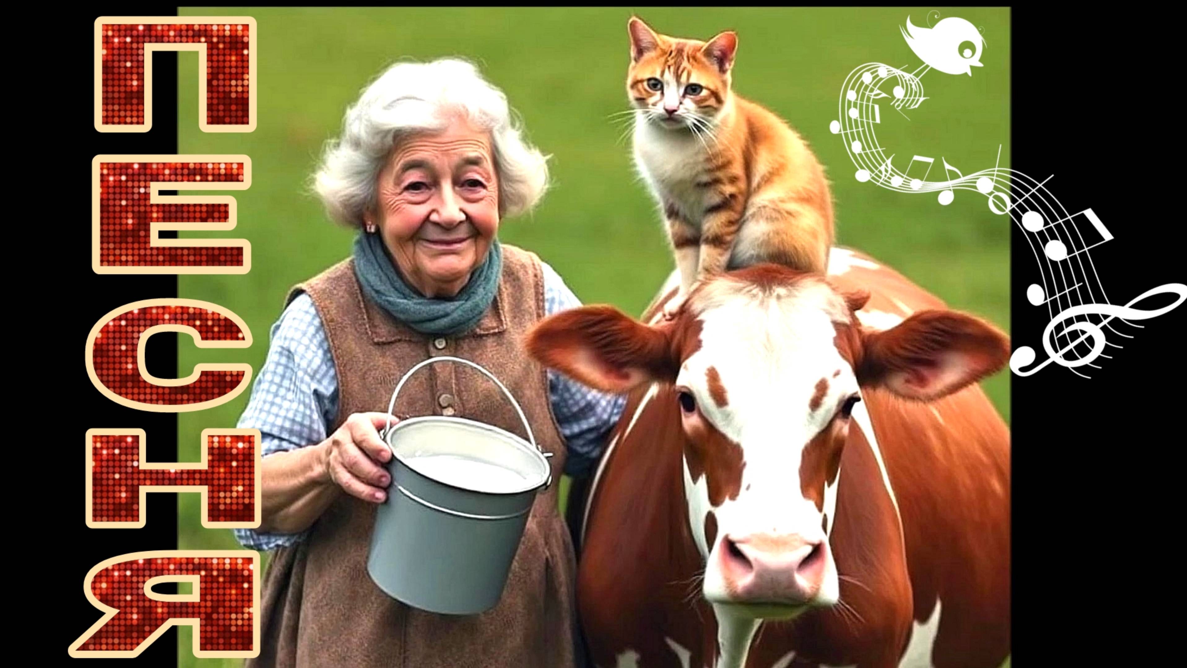 ПЕСНЯ ПРО БАБУШКУ В ИСПОЛНЕНИИ КОРОВЫ. Радостная и добрая песенка.