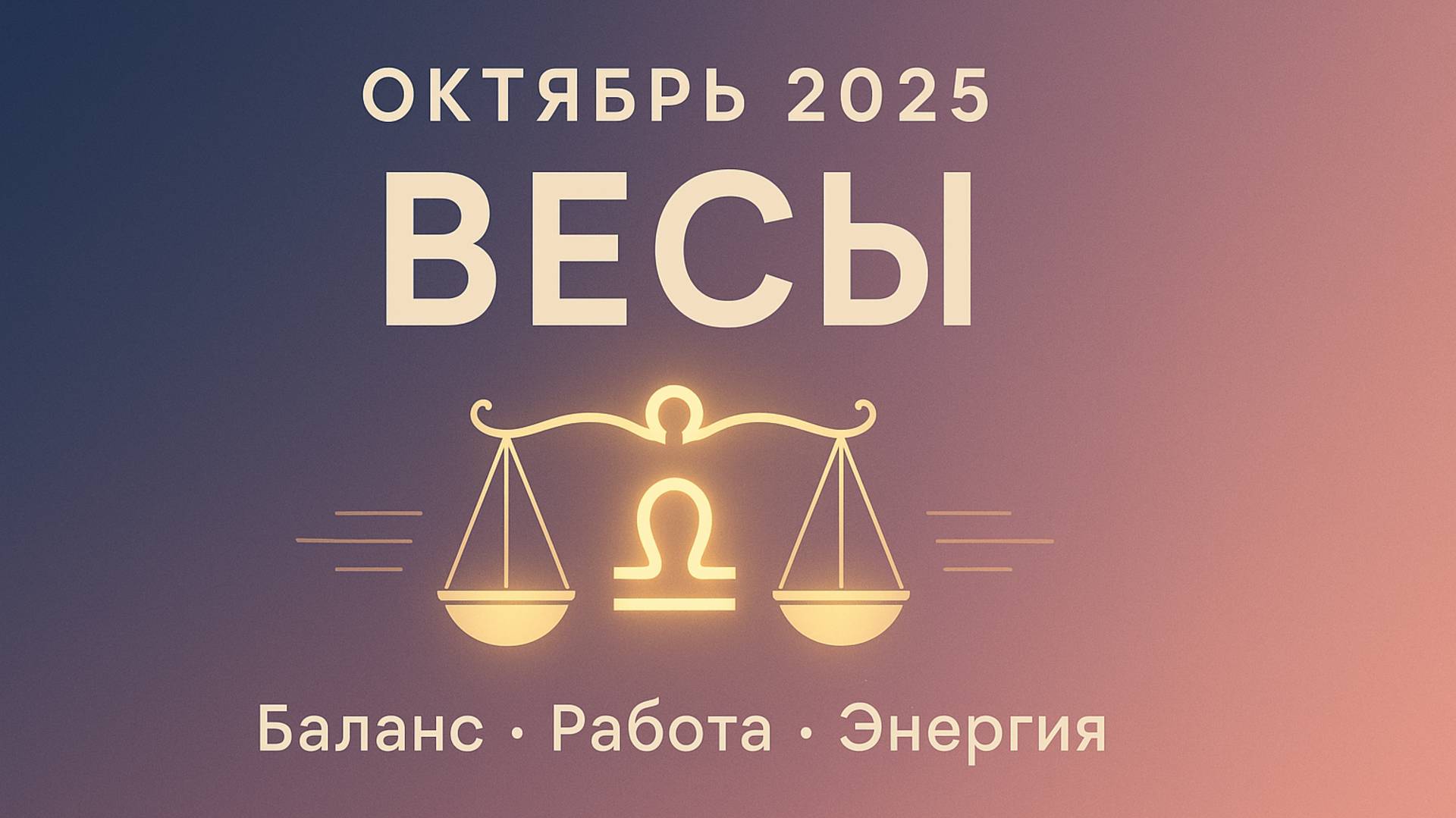 Весы — Гороскоп на октябрь 2025 | Баланс, энергия и новые возможности