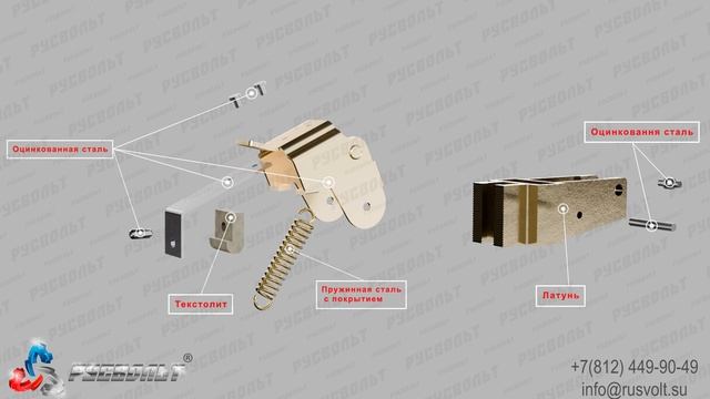 Щеткодержатель BRS-RV 10х25 - чертеж 1РВ.100.212-1 ГЧ