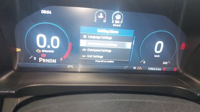 FORD RANGER P789. Китайская сборка. Сброс межсервисного интервала